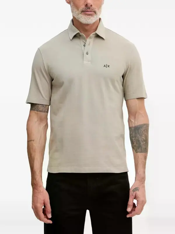 Armani Exchange Logo-embroidered Polo Shirt