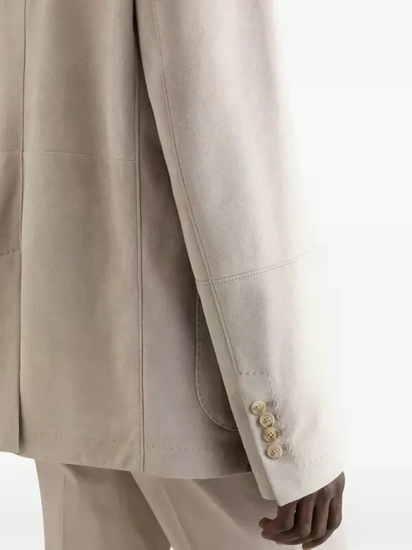 Dolce & Gabbana Single-breasted Jacket In Suede