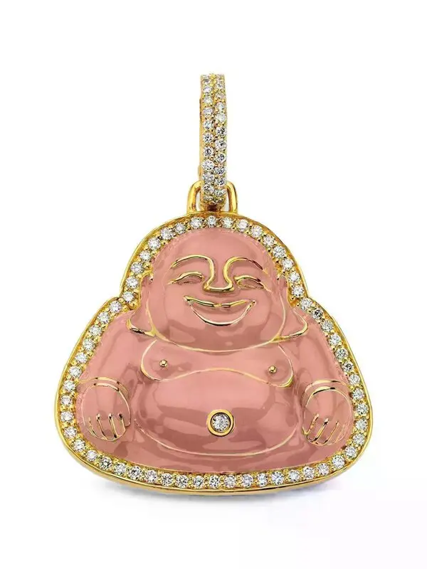 BUDDHA MAMA Happy Buddha Medium Diamond Pendant