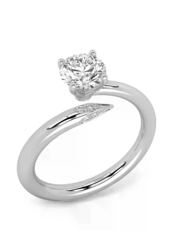 SOLO FOR DIAMONDS Olga Kharlan Diamond Bypass Ring