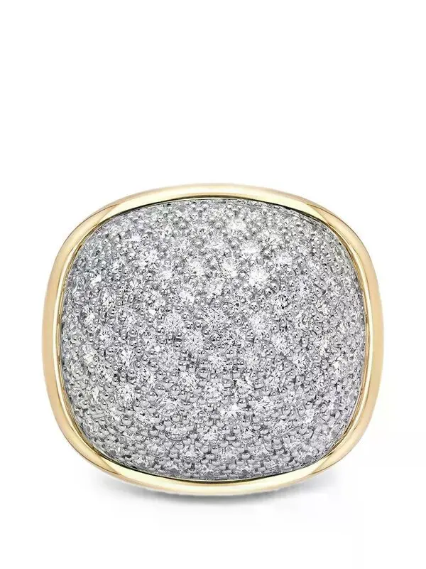 Marina B 18k Yellow Pavé Diamond Tigella Ring