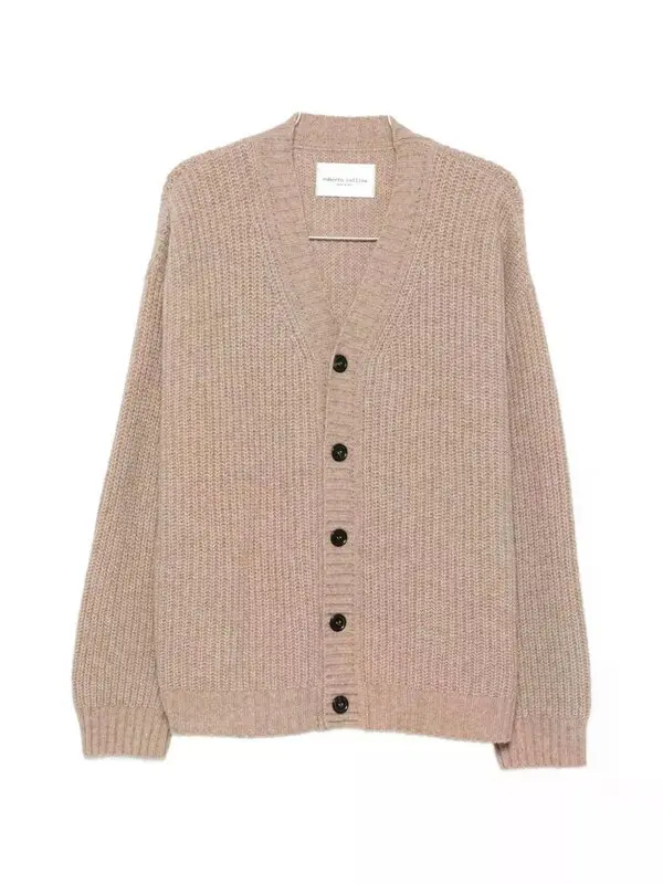 ROBERTO COLLINA V-neck Cardigan - Brown