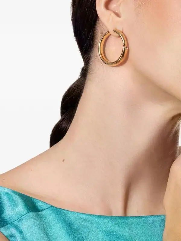 Vhernier Calla Diamond Hoop Earrings In 18k Rose Gold
