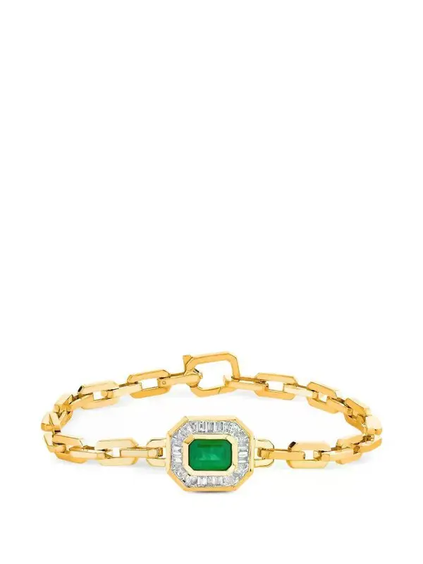 Shay Emerald And Diamond Bracelet - Gold