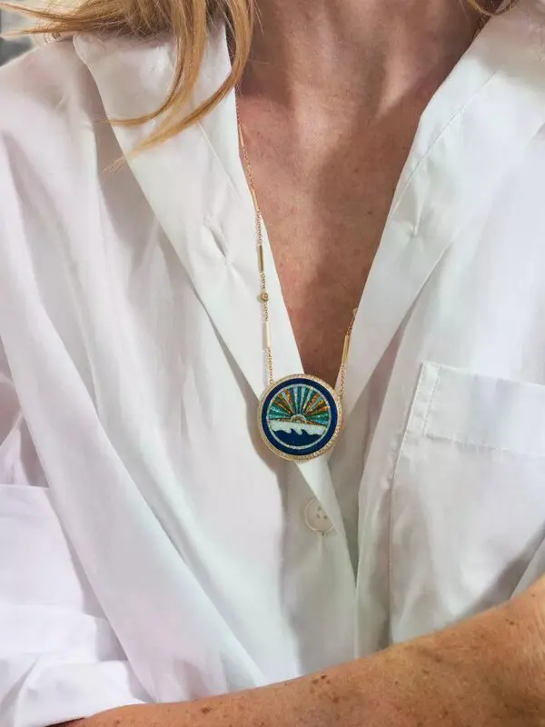 Jacquie Aiche Sunshine Diamond And Opal Necklace
