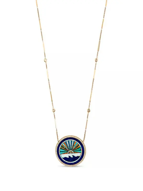 Jacquie Aiche Sunshine Diamond And Opal Necklace - Gold