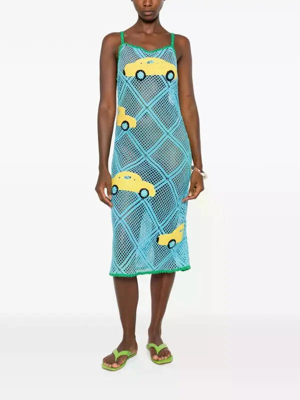 JW Anderson Crochet Car-motif Midi Dress