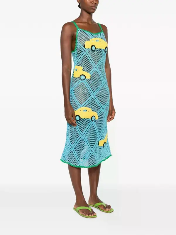 JW Anderson Crochet Car-motif Midi Dress