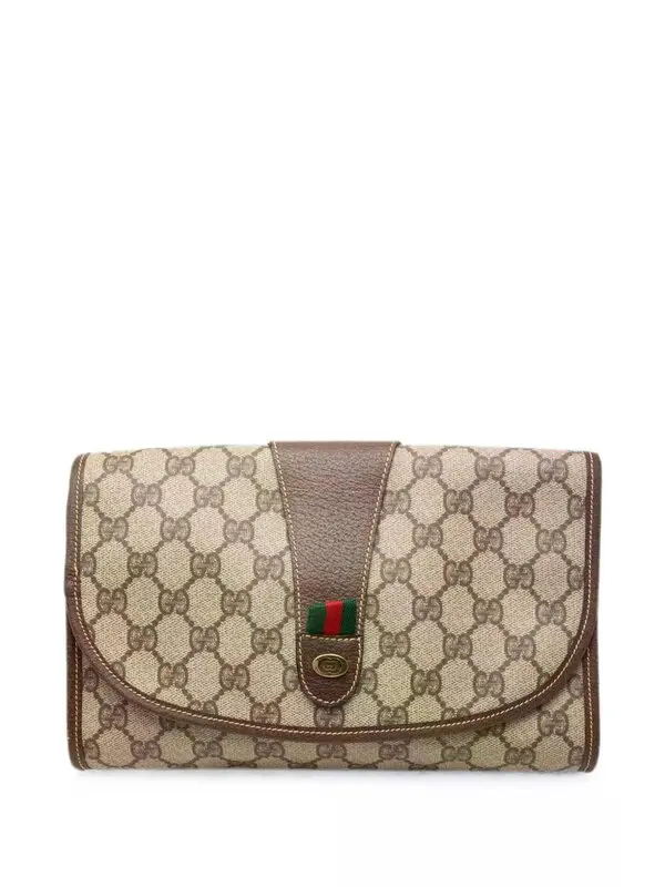 Gucci 2000-2015 Gg Supreme Web Clutch Bag