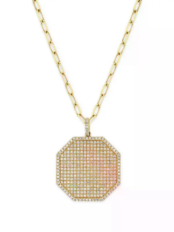 Shay Yellow Diamond Octagon Disc Necklace - Gold