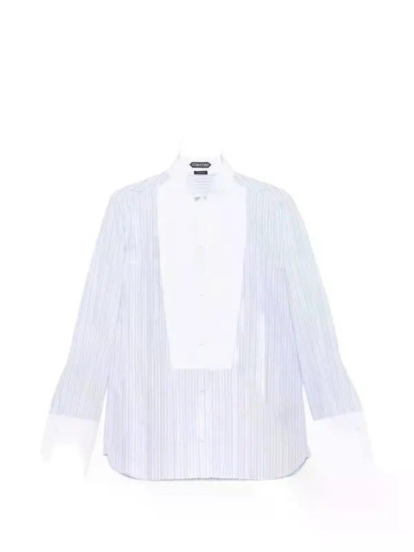 TOM FORD Vertical Stripe Bib Front Shirt