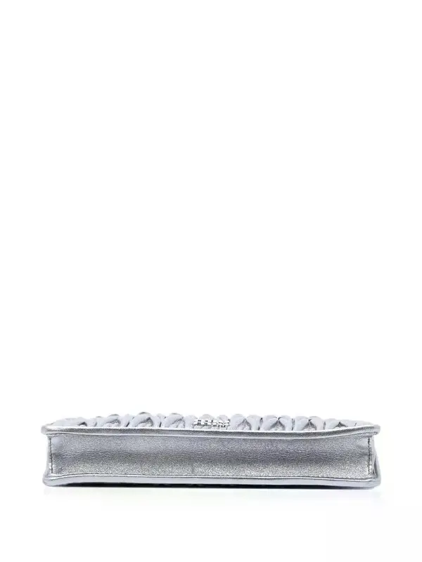 Miu Miu 2010-2026 Metallic Matelasse Nappa Wristlet Clutch Bag