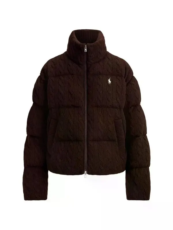 Polo Ralph Lauren Cable Wool-cashmere Puffer Jacket - Brown