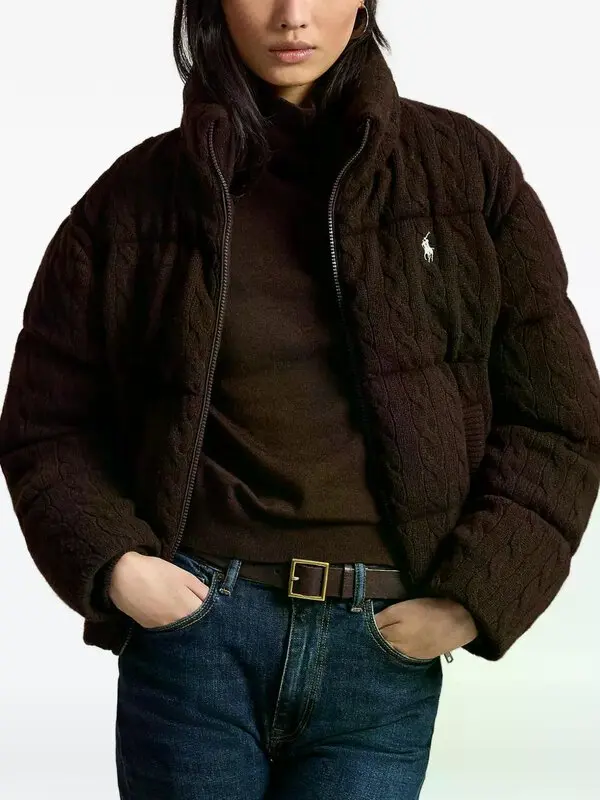Polo Ralph Lauren Cable Wool-cashmere Puffer Jacket