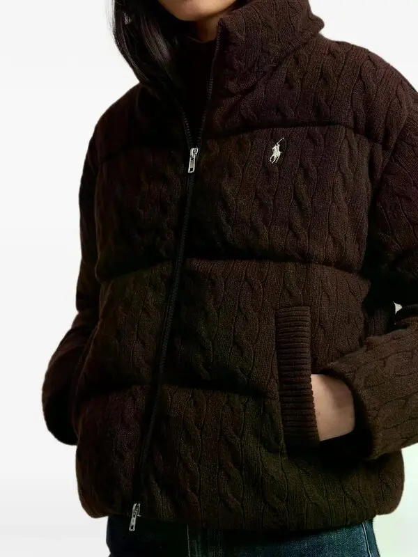 Polo Ralph Lauren Cable Wool-cashmere Puffer Jacket