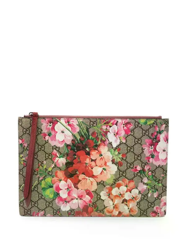 Gucci 2000-2015 Gg Supreme Blooms Clutch Bag