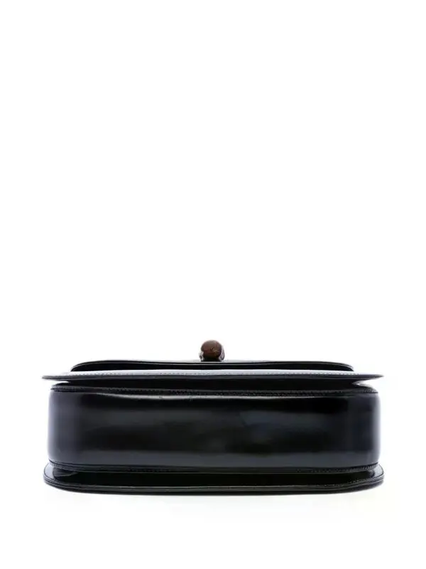 Gucci 20th Century Calfskin Bamboo Night Satchel - Black