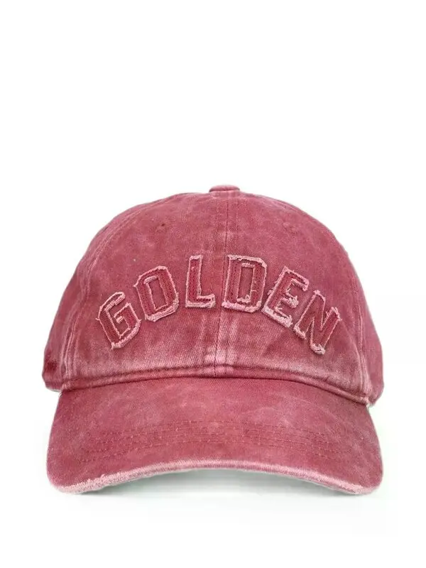 GOLDEN GOOSE Journey Logo-patch Cotton Baseball Cap - Red