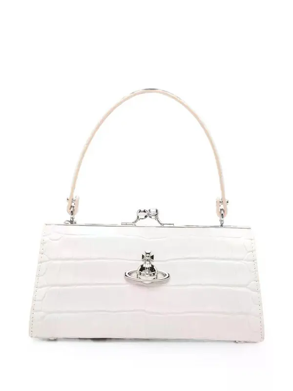 VIVIENNE WESTWOOD Doll Croc-embossed Leather Top Handle Bag