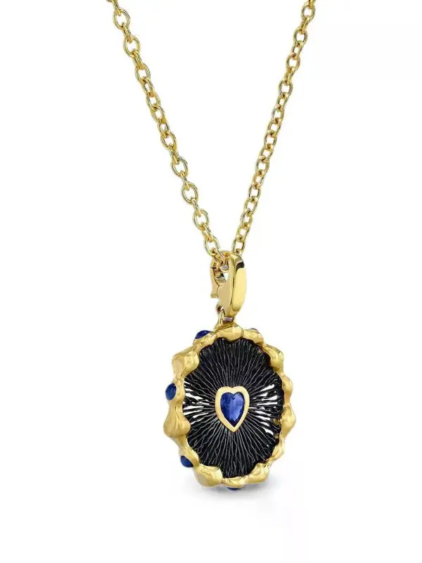 Vram Hypha Sapphire Necklace In 18k Yellow With Bezel-set Sapphires