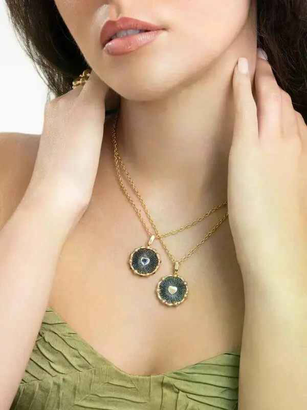 Vram Hypha Sapphire Necklace In 18k Yellow With Bezel-set Sapphires