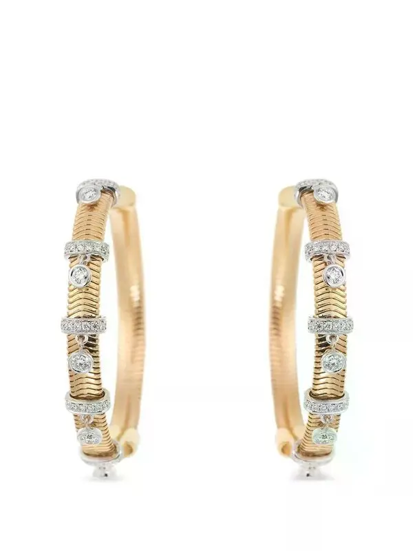 Nikos Koulis Feelings Diamond Hoop Earrings - Gold