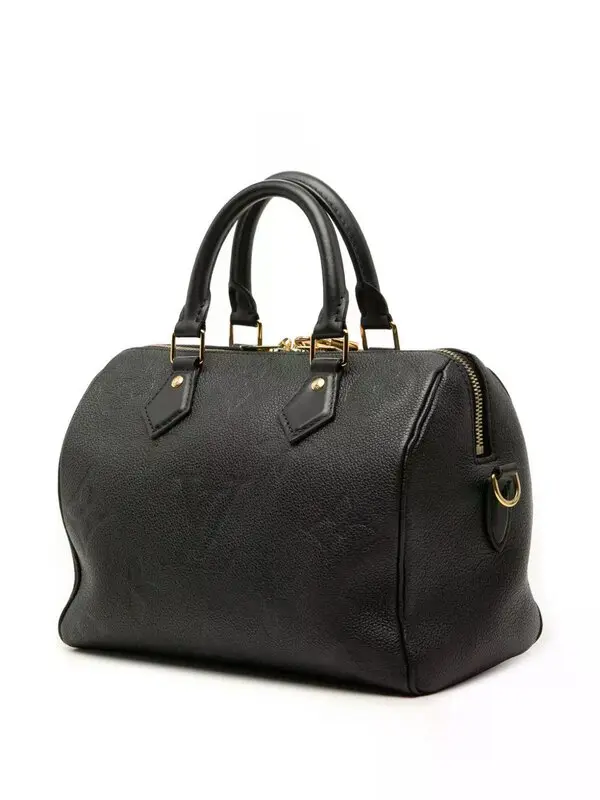 LOUIS VUITTON 2021-2026 Monogram Giant Empreinte Speedy Bandouliere 25 Satchel - Black