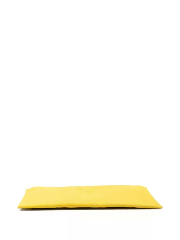 Prada Embossed Logo Canvas Wristlet Clutch Bag