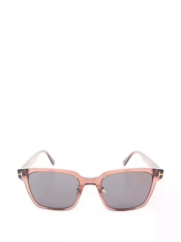 TOM FORD 2020s T-logo Square Sunglasses - Brown