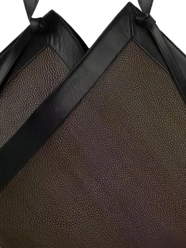 Yuzefi Large Wonton Pebble-grain Tote Bag - Brown