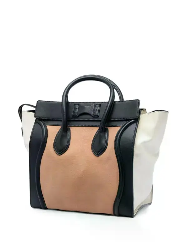 Celine 2013 Mini Tricolor Leather Luggage Tote Bag