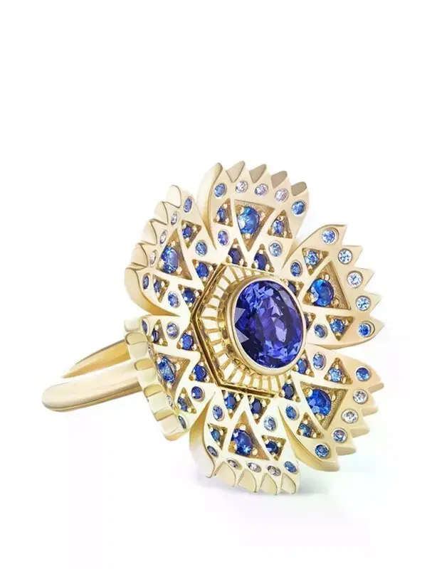 Harwell Godfrey Petunia Tanzanite And Sapphire Ring