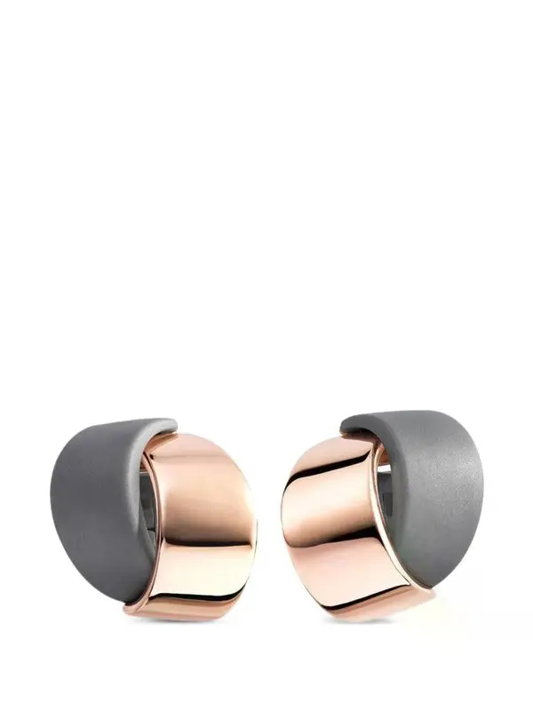 Vhernier Curved Design Earrings - Pink