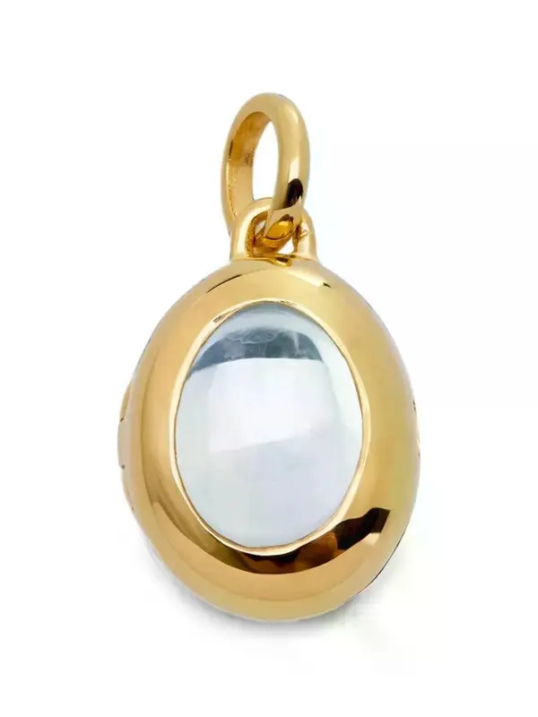 Monica Vinader April Rock Crystal Locket Necklace