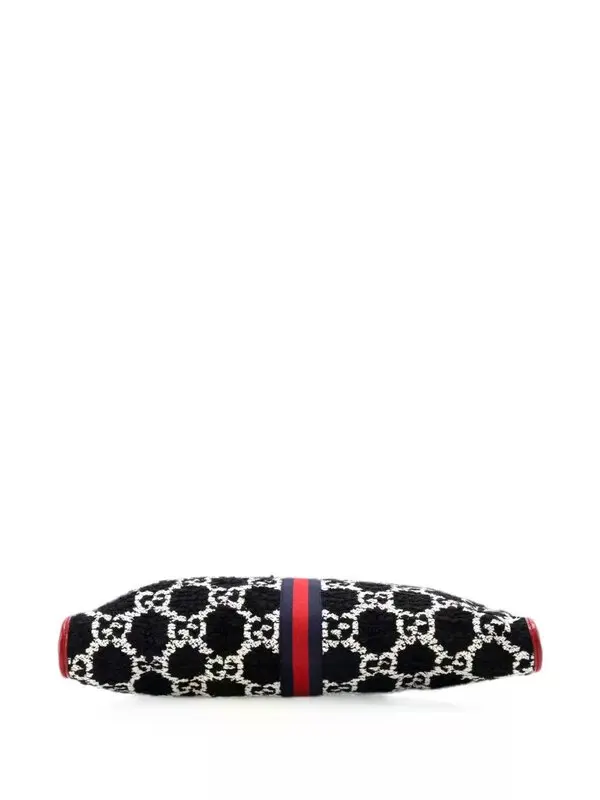 Gucci Rajah Chain Gg Tweed Large Tote Bag - Black