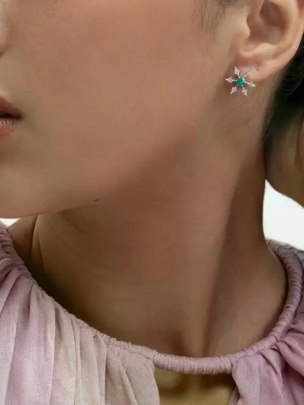 ARUNASHI Paraiba And Diamond Earrings