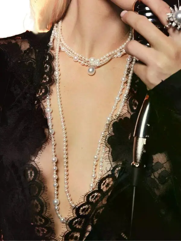 BAGGINS Pearl And Diamond Necklace