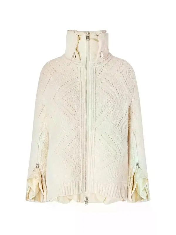 Ermanno Scervino Cable-knit Layered Jacket - Neutrals