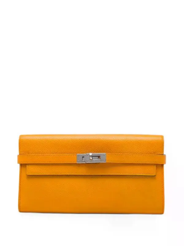 Hermès 2014 Epsom Kelly Longue Wallet Long Wallets - Orange