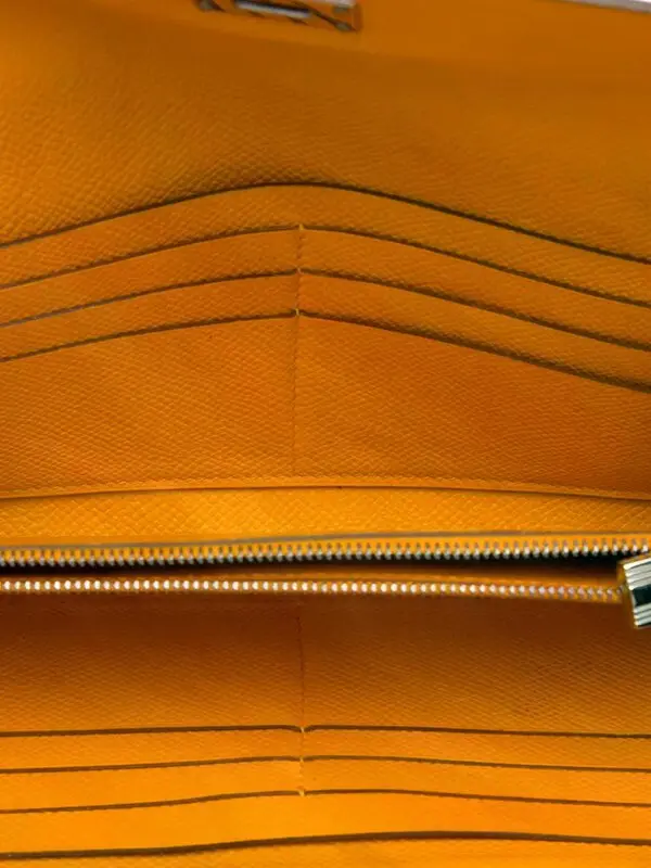 Hermès 2014 Epsom Kelly Longue Wallet Long Wallets - Orange