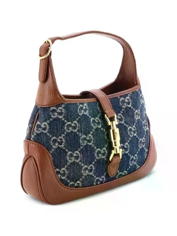 Gucci Jackie 1961 Hobo Gg Denim Mini Bag - Blue