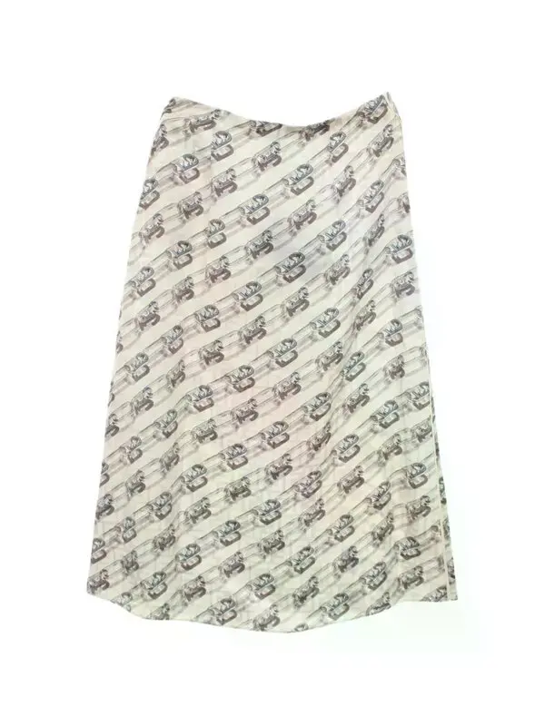 Fendi Silk Printed Skirt