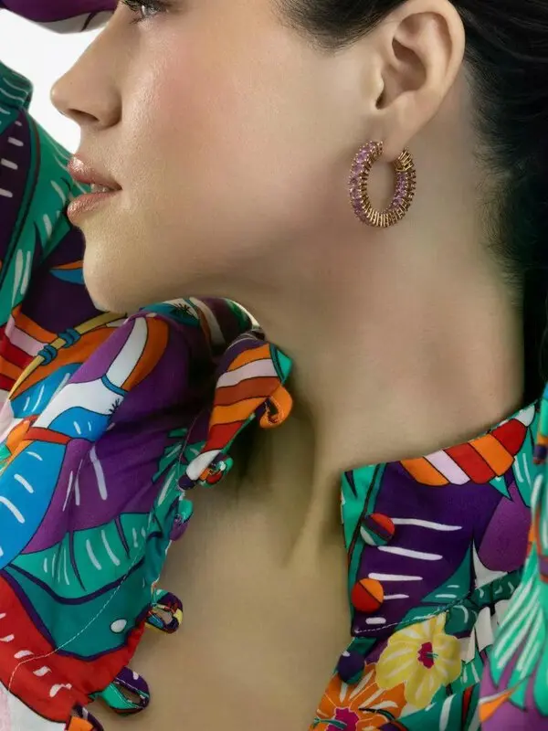 Goshwara Sapphire Oval Hoop Earrings