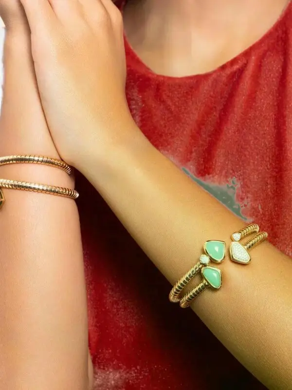 Marina B Trisolina Chrysoprase And Diamond Bracelet