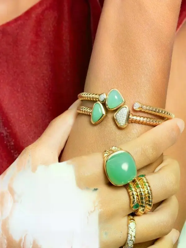 Marina B Trisolina Chrysoprase And Diamond Bracelet
