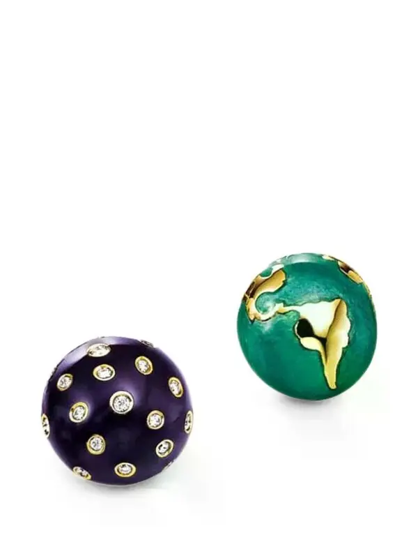 Verdura Night And Day Diamond Stud Earrings