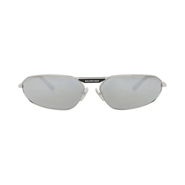 Balenciaga Shield-frame Metal Sunglasses