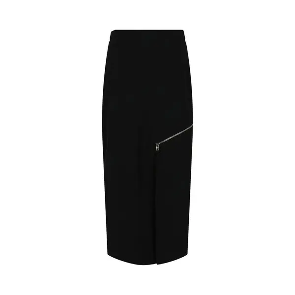 Alexander McQueen Zip-detailed Midi Skirt