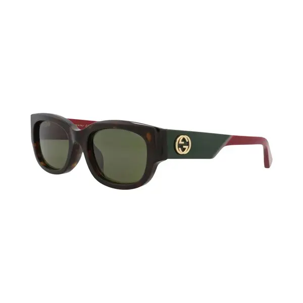 Gucci Round-frame Recycled Acetate Sunglasses 'havana/red/green