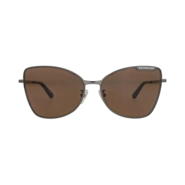 Balenciaga Cat Eye-frame Metal Sunglasses 'ruthenium/brown